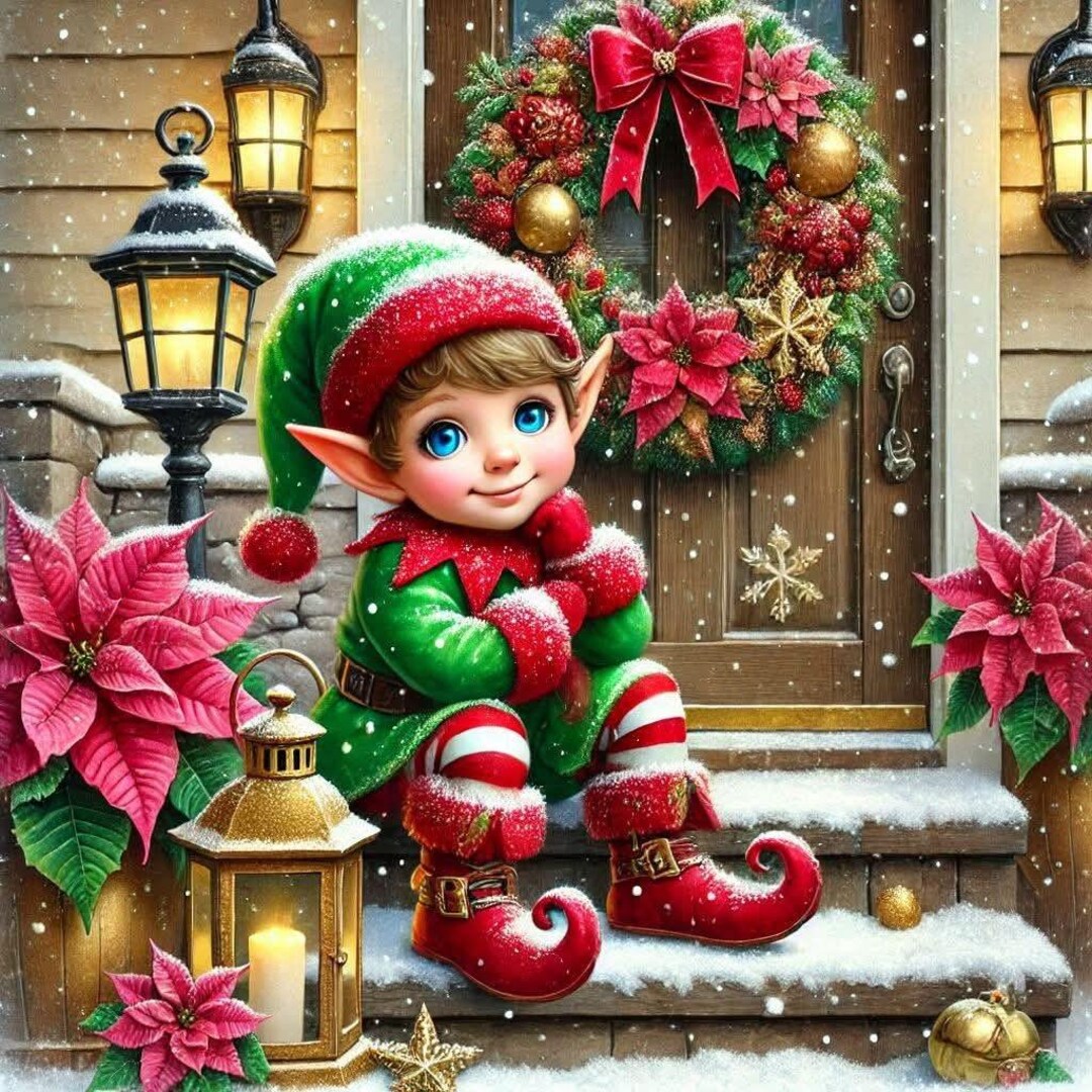Christmas Elf Cross Stitch Pattern (20x20 Stitch Count) - Etsy