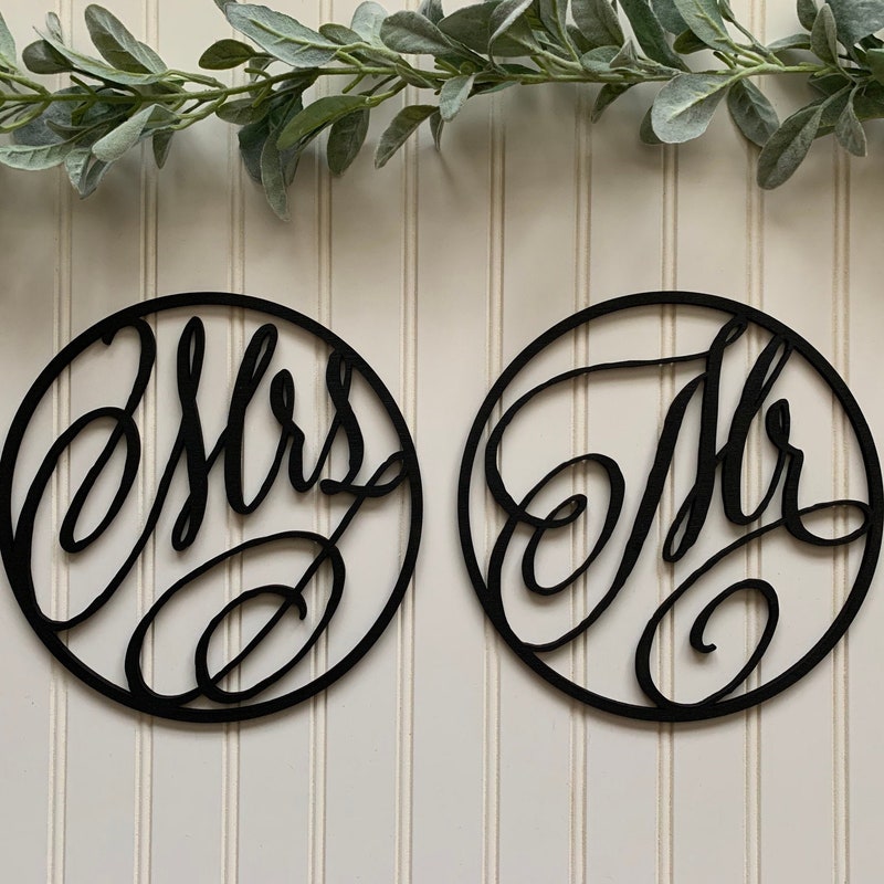 Mr and Mrs Chair Sign - Etsy