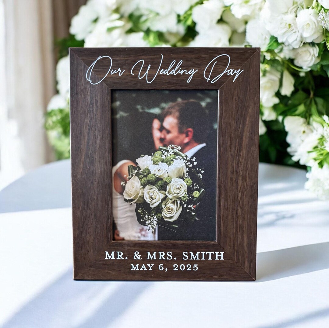 Personalized Wedding Photo Frame | Custom Couple Frame | Anniversary ...