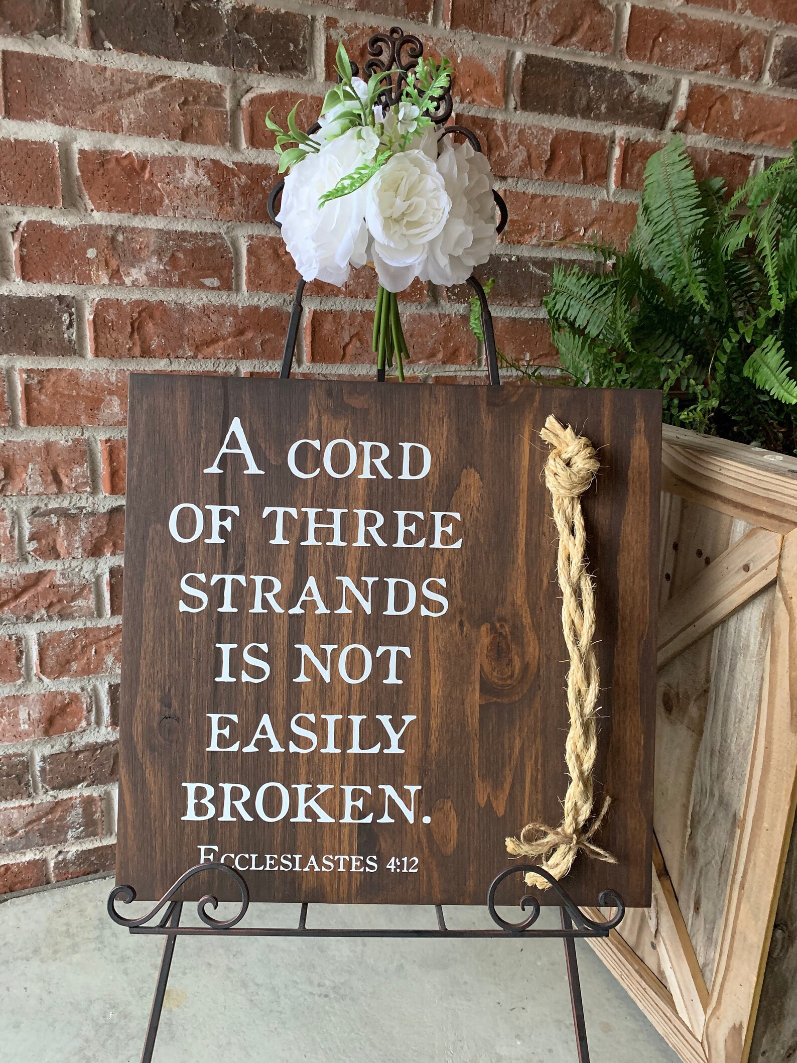 Christian Wedding Gift A Cord of Three Strands is Not Easily - Etsy