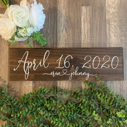 Engagement Announcement Sign Engagement Photo Save The Date Etsy