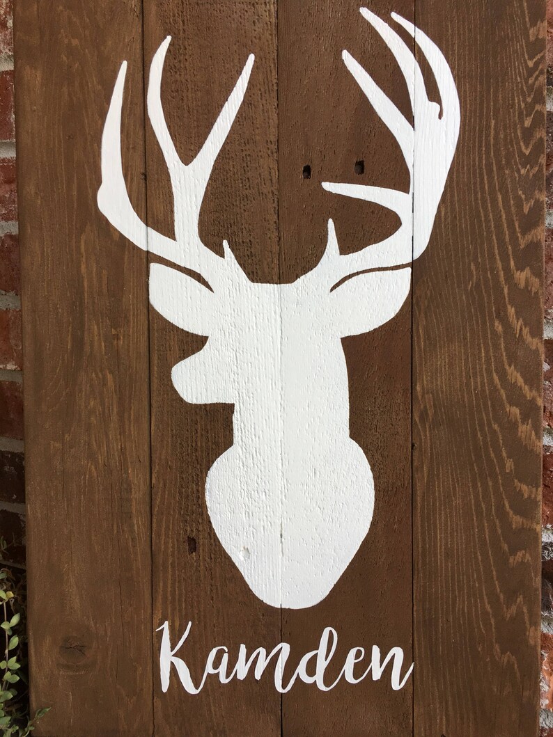 Personalized Buck Sign Reclaimed Wood Buck Sign Custom Deer - Etsy