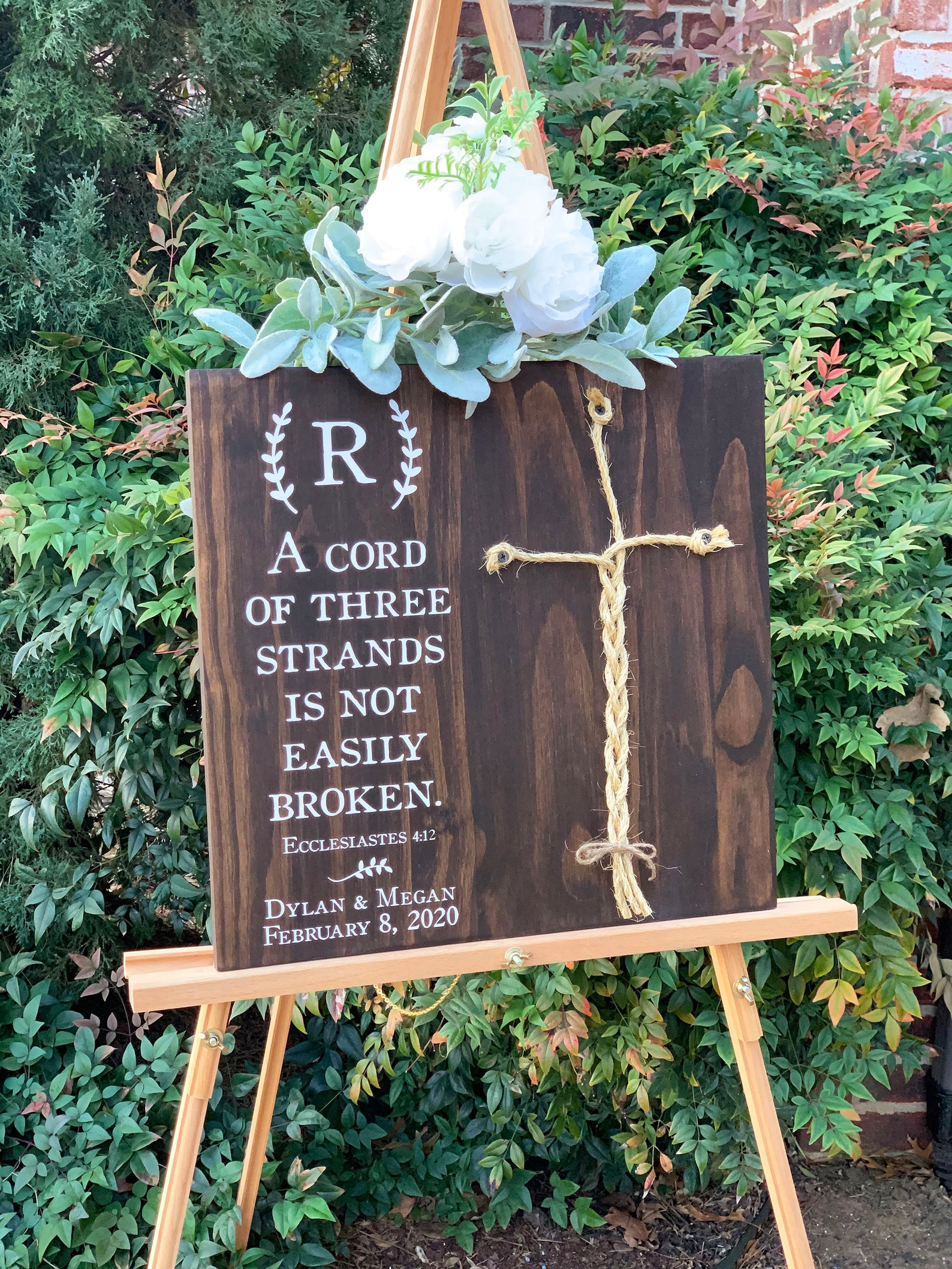A Cord of Three Strands Wedding Sign Ceremony Sign A Cord of - Etsy