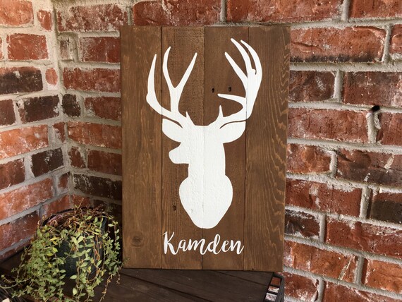 Personalized Buck Sign Reclaimed Wood Buck Sign Custom Deer | Etsy