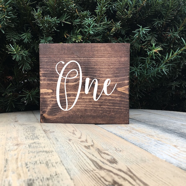 Rustic Table Numbers - Etsy