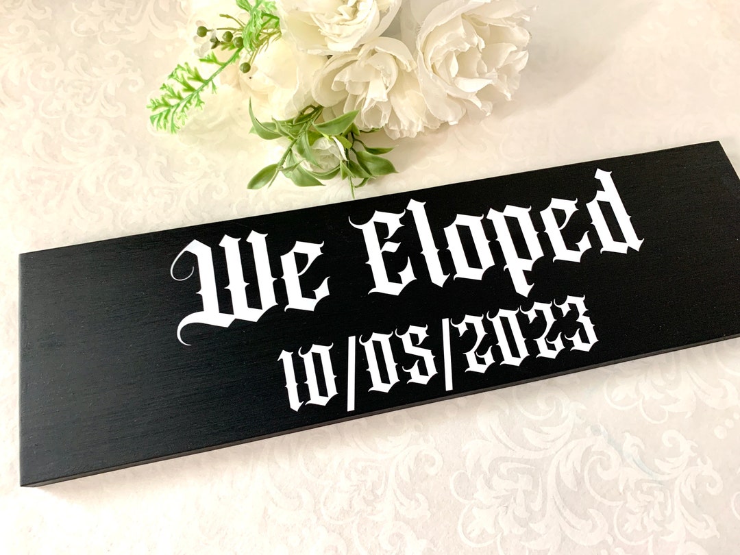 Gothic Elopement Sign, Alternative Wedding Sign, Save the Date Sign - Etsy
