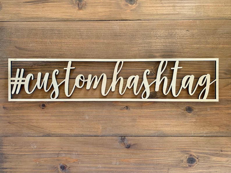 Custom Hashtag Sign Custom Colors - Etsy