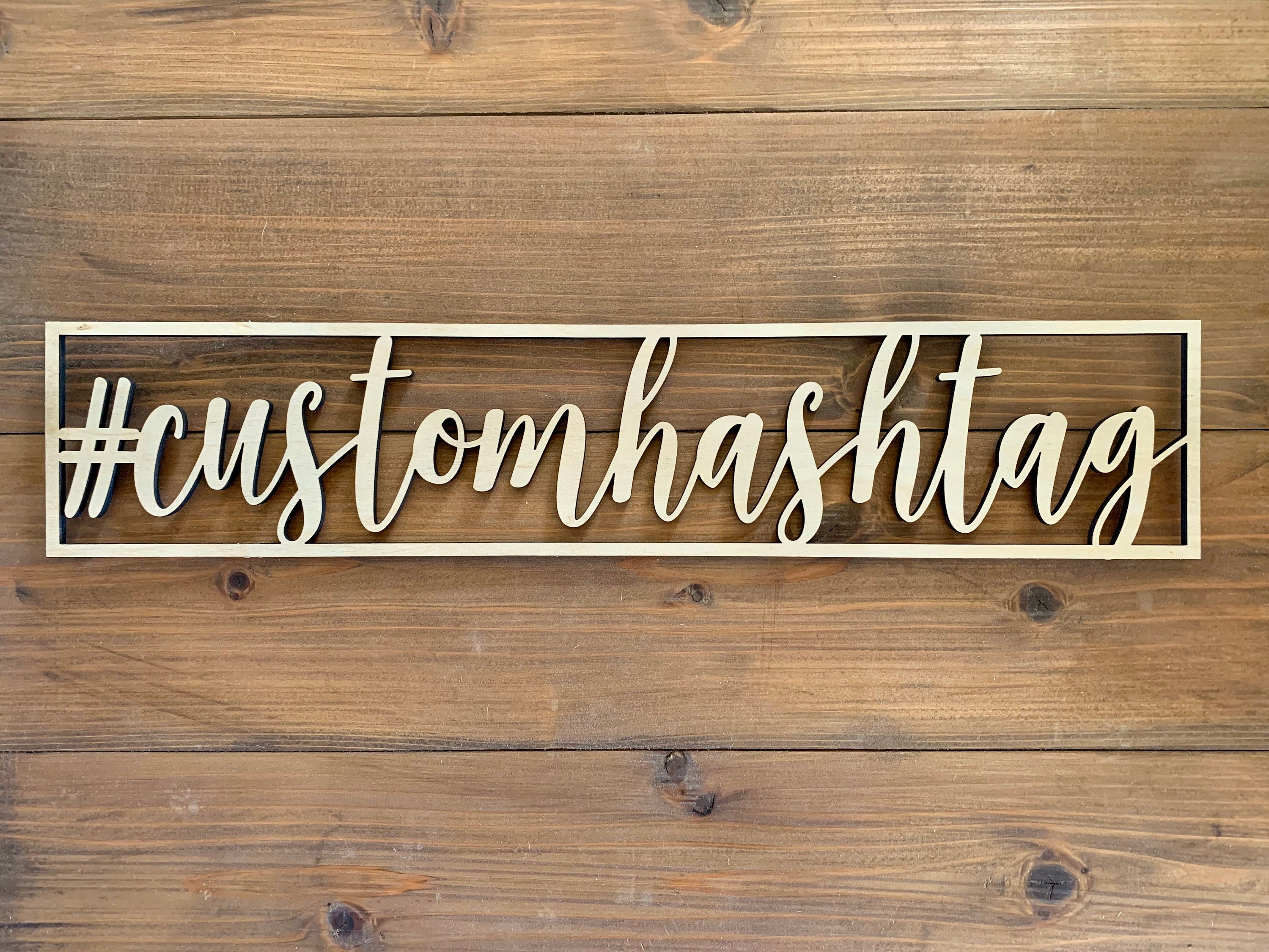 Custom Hashtag Sign Custom Colors | Etsy