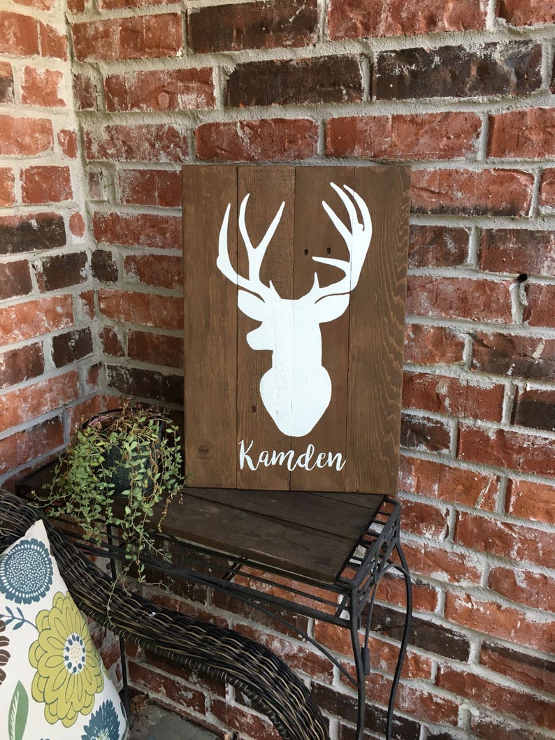 Personalized Buck Sign Reclaimed Wood Buck Sign Custom Deer - Etsy
