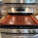 Stove Top Cover (traditional Cherry Shown) With White Monogram, Natural ...