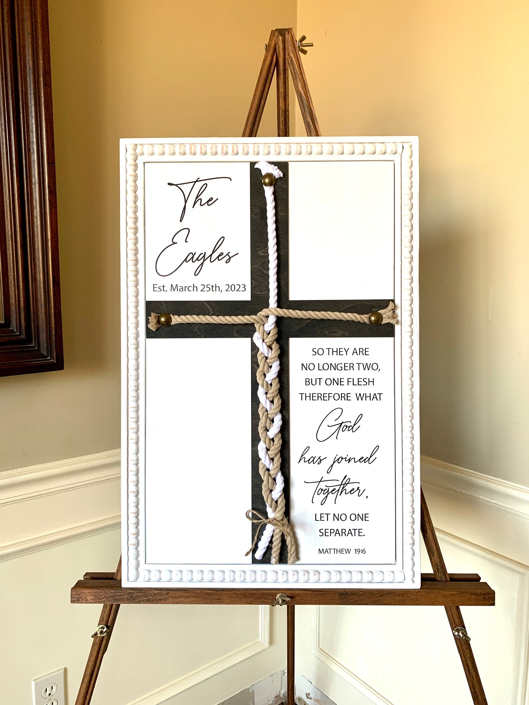 Unity Cross With Wedding Rings