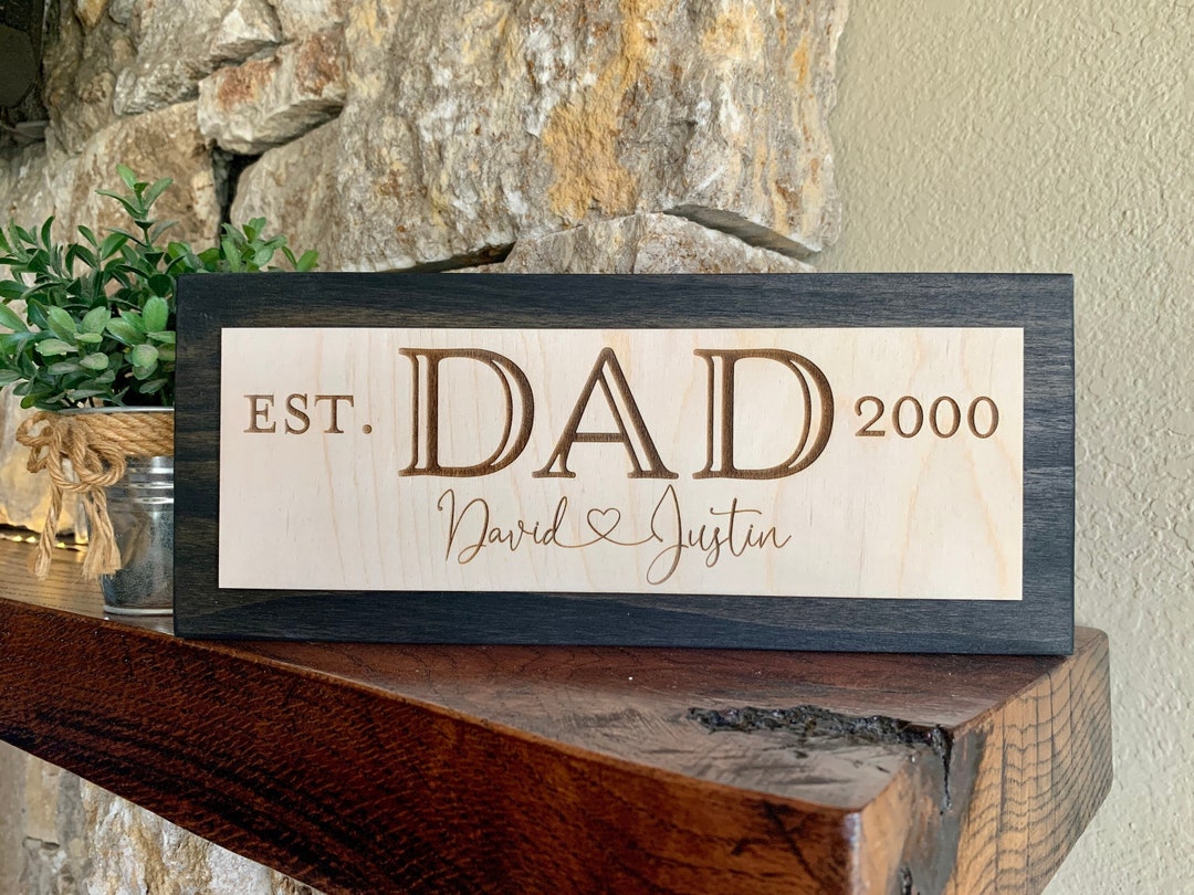 Custom Engraved Father's Day Sign - Etsy