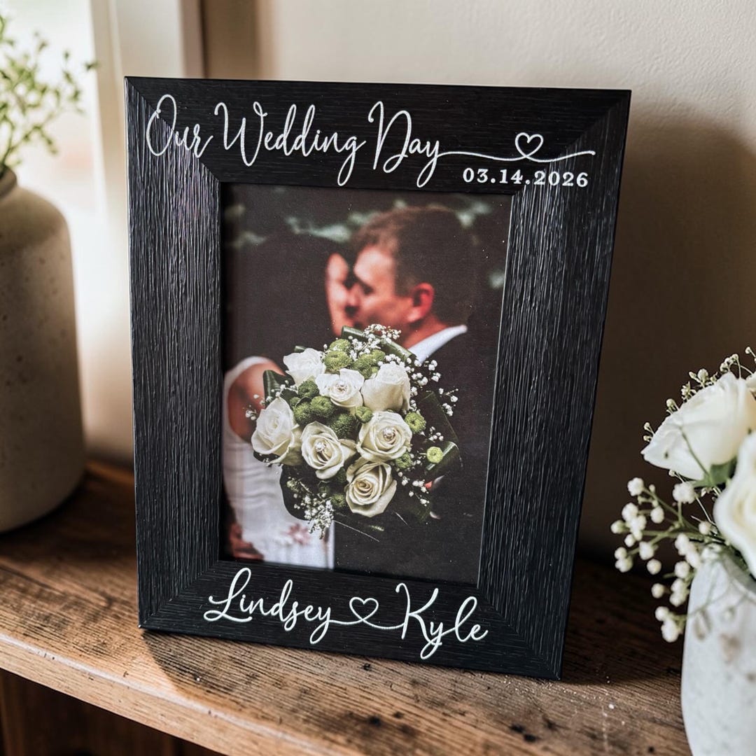 Personalized Wedding Photo Frame | Custom Couple Frame | Anniversary ...