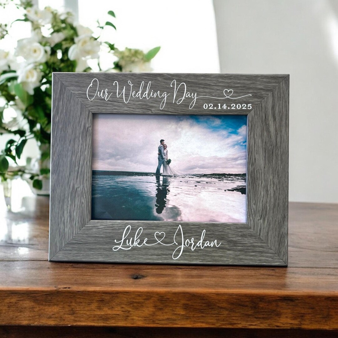 Personalized Wedding Photo Frame | Custom Couple Frame | Anniversary ...