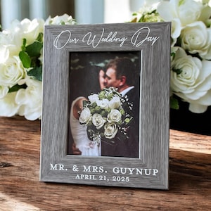 Personalized Wedding Photo Frame | Custom Couple Frame | Anniversary ...