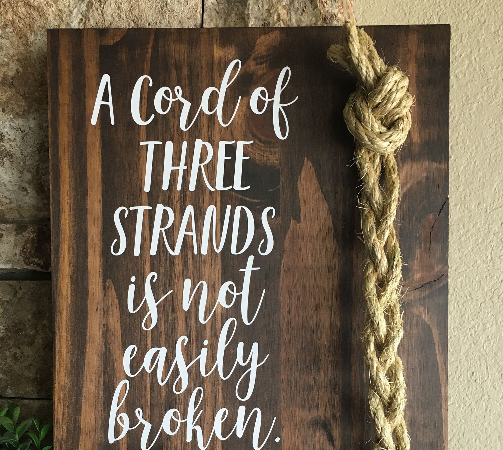 A Cord of Three Strands Wedding Sign Ceremony Sign A Cord of | Etsy