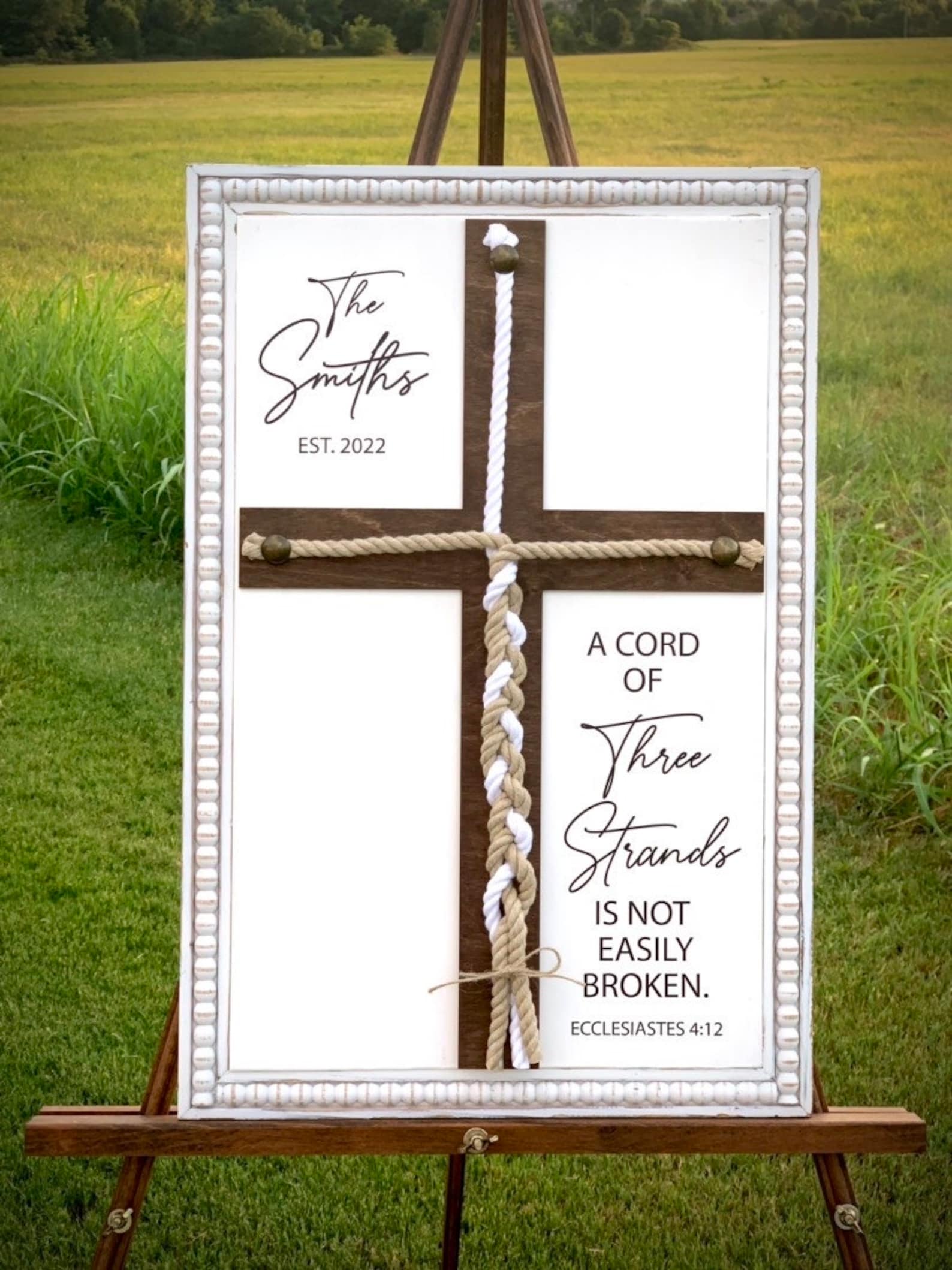 A Cord of Three Strands Unity Wedding Sign Rope Cross Unity - Etsy