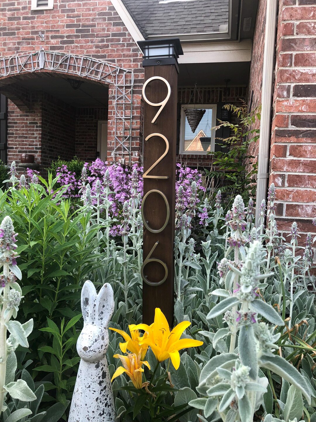 Solar Light Address Post: Floating Numbers, Landscape Lighting, Dark ...