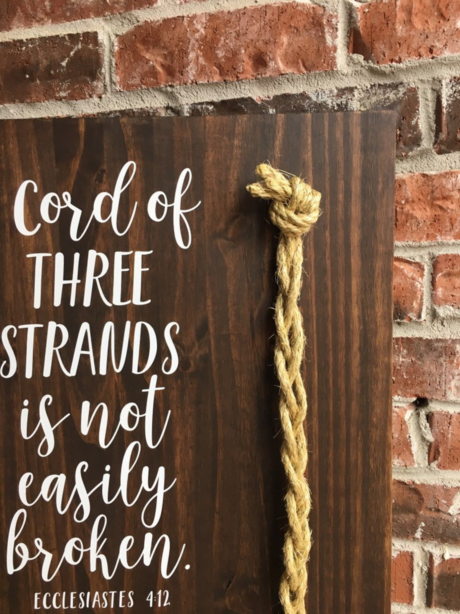 A Cord of Three Strands Wedding Sign Ceremony Sign A Cord of | Etsy