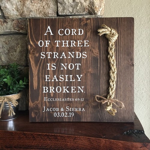 A Cord of THREE Strands is Not Easily BROKEN SVG Cut File - Etsy