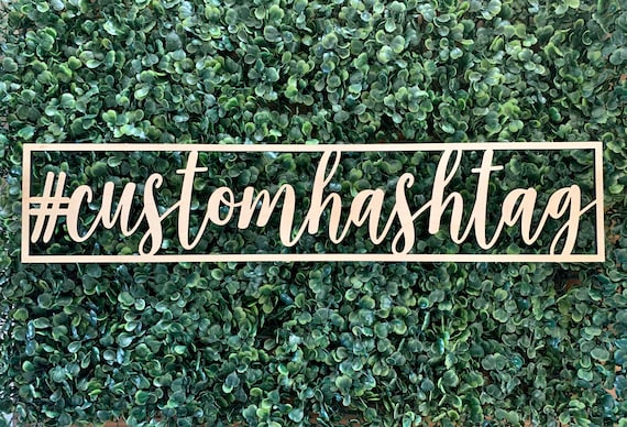 Custom Hashtag Sign Custom Colors - Etsy