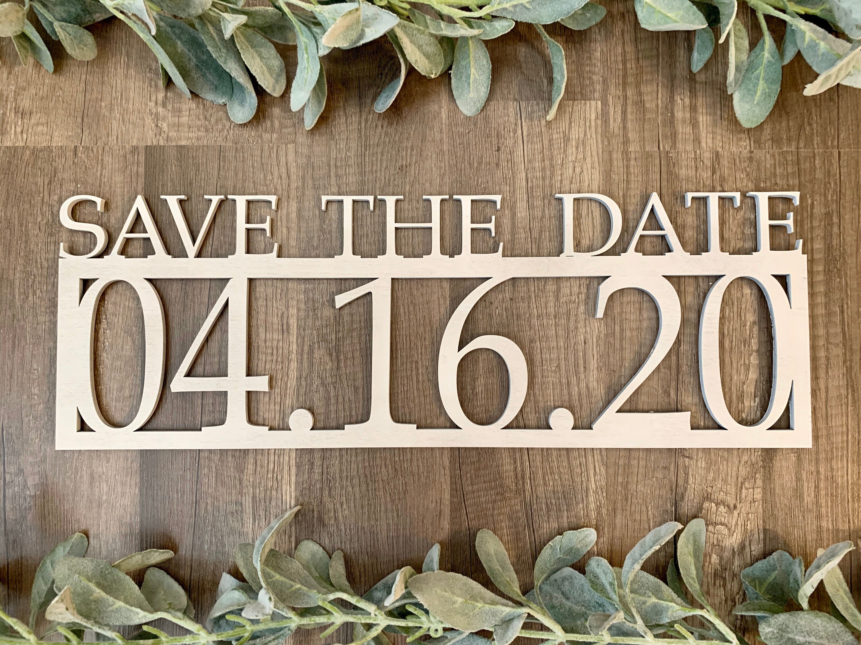 Save the Date Sign, Wedding Announcement Sign, Engagement Photo Prop ...