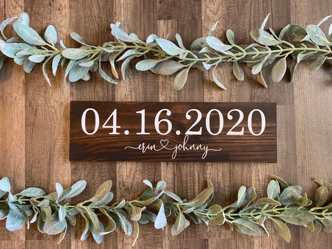 Save the Date Sign, Wedding Announcement Sign, Engagement Photo Prop ...