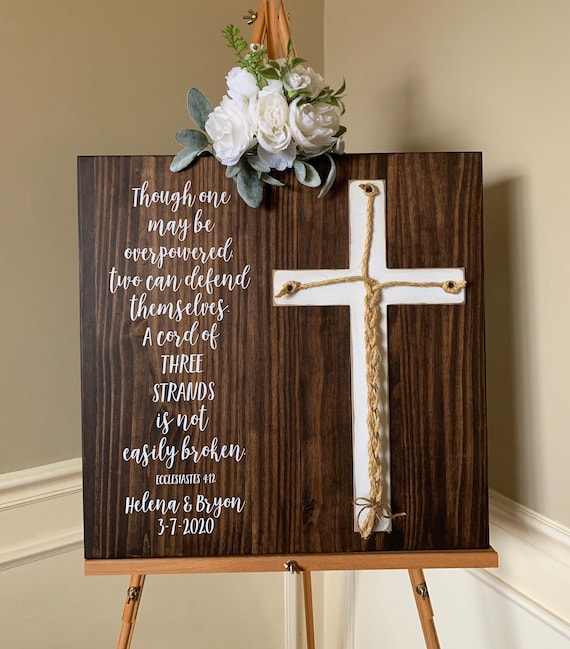 Unity Ceremony Personalized Wedding Signs Wedding Braid Cross ...
