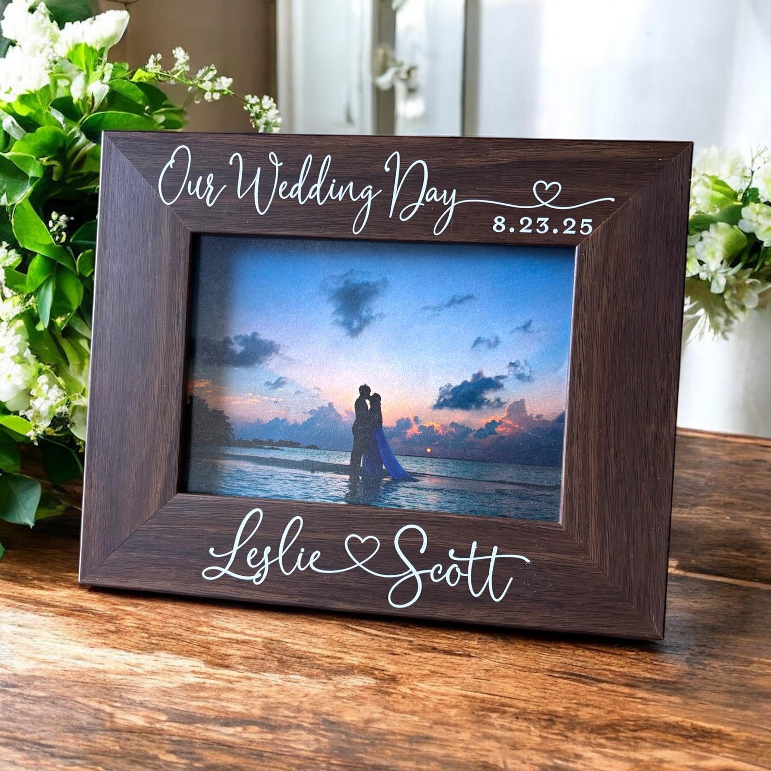 Personalized Wedding Photo Frame | Custom Couple Frame | Anniversary ...