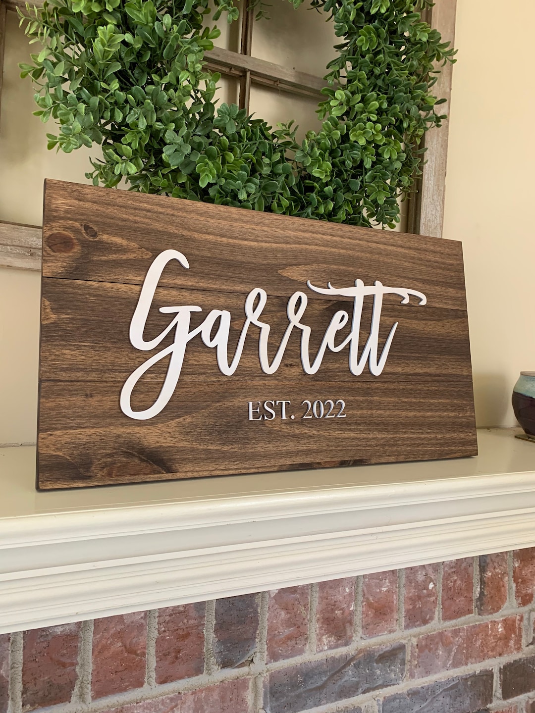 Custom Last Name Sign With 3D Lettering - Etsy