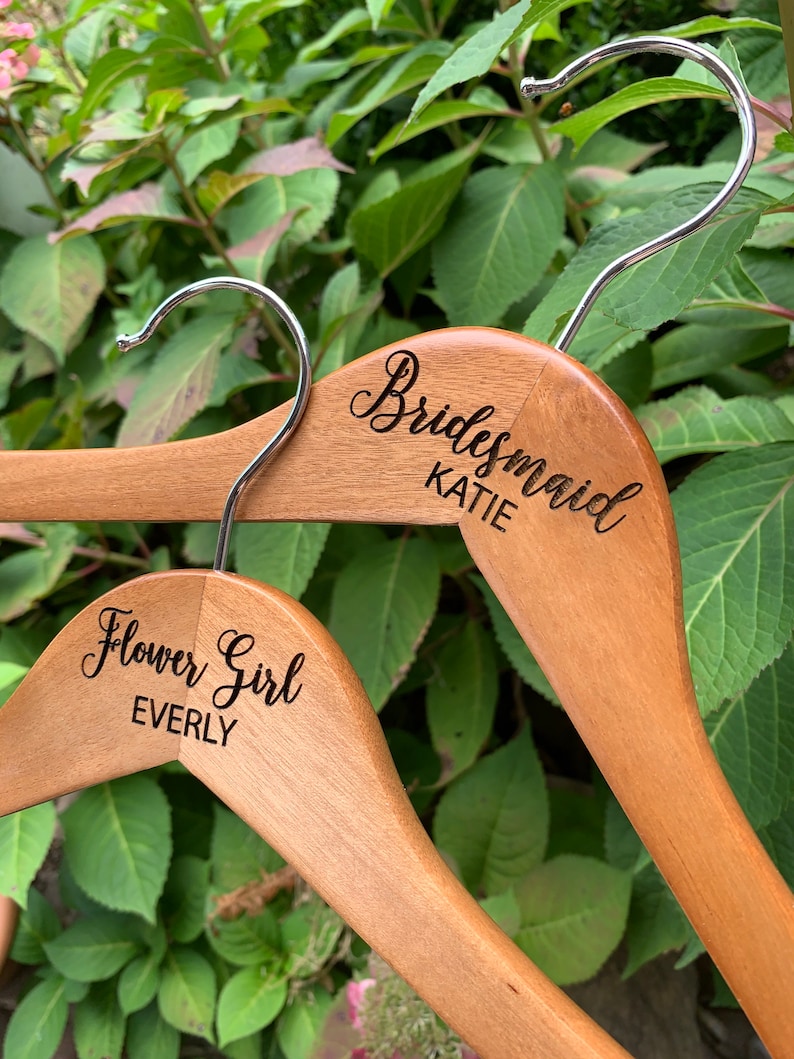 Custom Engraved Wedding Hangers Bridal Party Hangers | Etsy