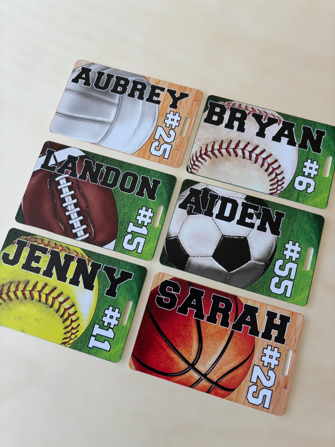Personalized Sports Bag Tag: Custom UV Printed PVC Luggage ID - Etsy