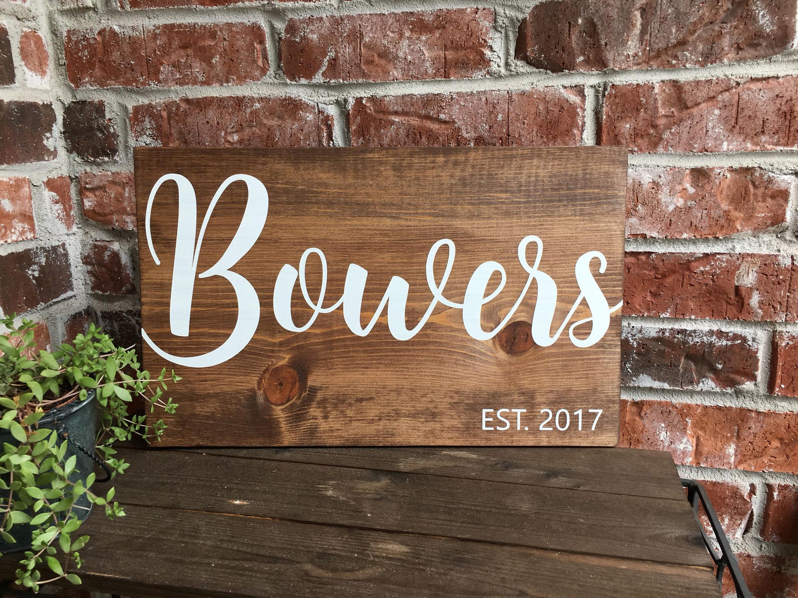 Last Name Sign, Last Name Established Sign, Wood Last Name Sign, Family ...