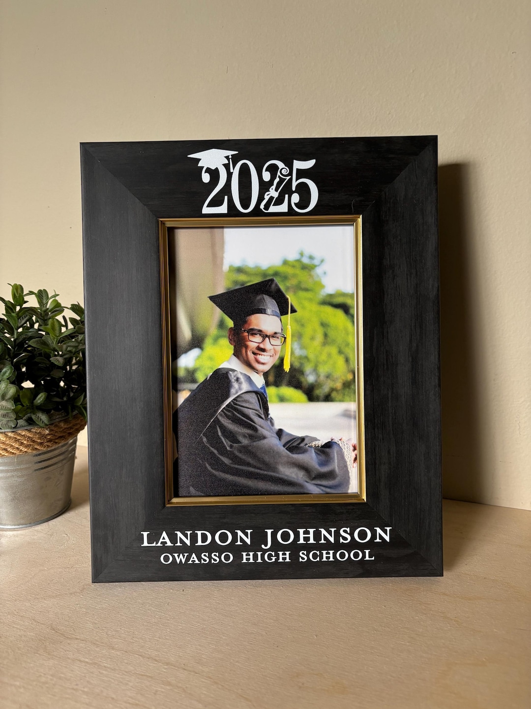 Personalized Graduation Frame | Custom Name & School Photo Frame ...