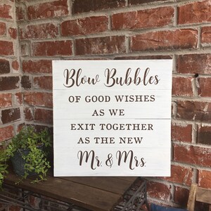 Custom Wedding Sign, Wedding Sign Wood, Blow Bubbles, Wedding Decor ...