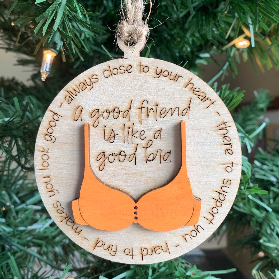 A Good Friend is Like a Good Bra Ornament, Friend Gift - Etsy