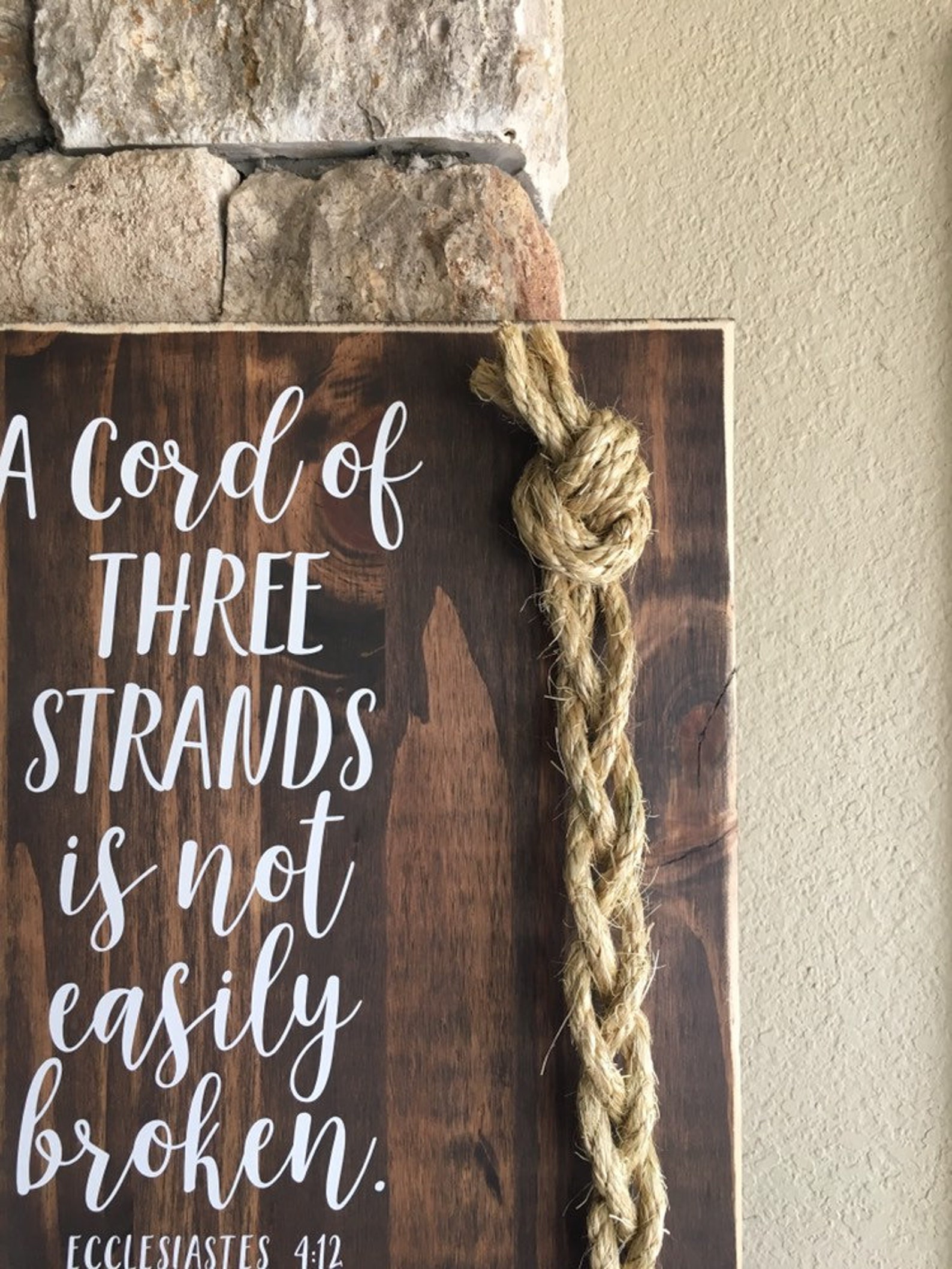 A Cord Of Three Strands Wedding Sign Ceremony Sign A Cord of | Etsy