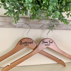 Custom Engraved Wedding Hangers, Bridal Party Hangers - Etsy