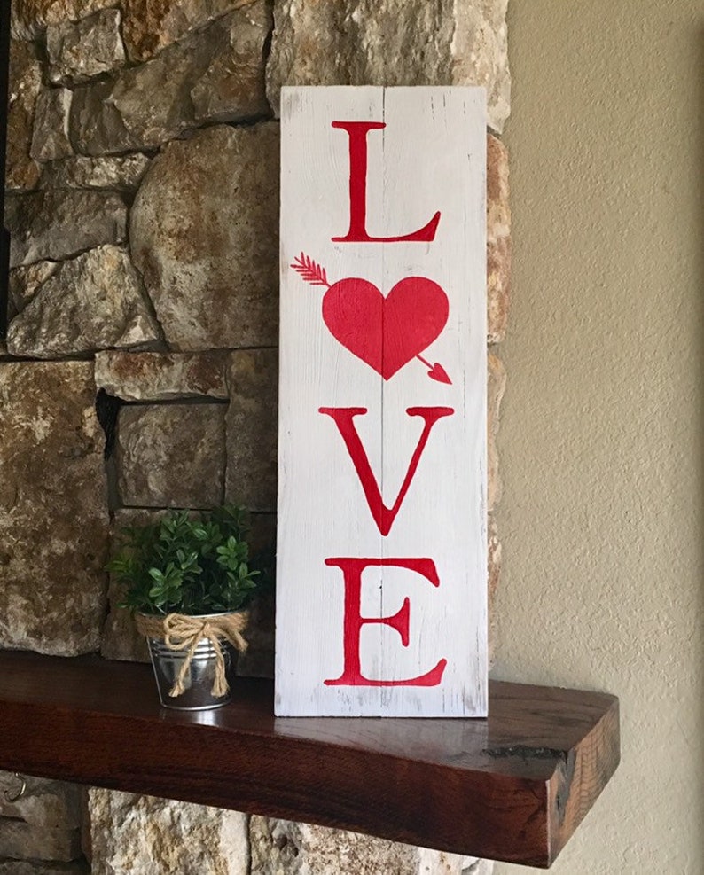 Rustic Reclaimed Wood Love Sign Reclaimed Wood Rustic | Etsy