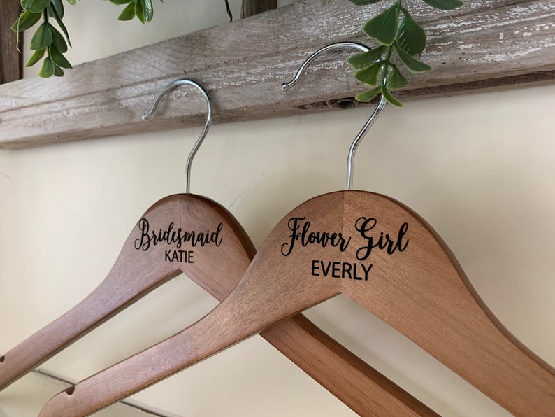 Custom Engraved Wedding Hangers Bridal Party Hangers | Etsy