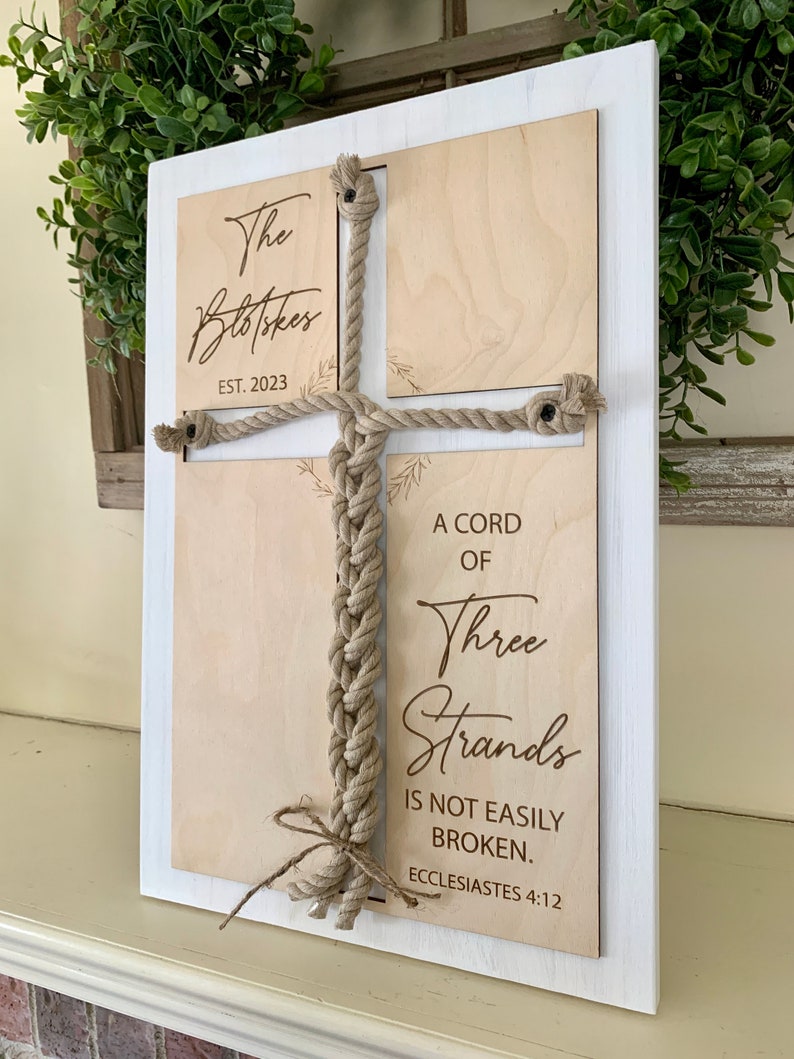 Engraved Cord of Three Strands Sign: Personalized Unity Ceremony Gift ...