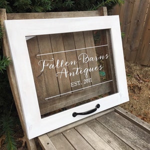 Last Name Sign, Rustic Window, Farmhouse Decor, Established Sign - Etsy