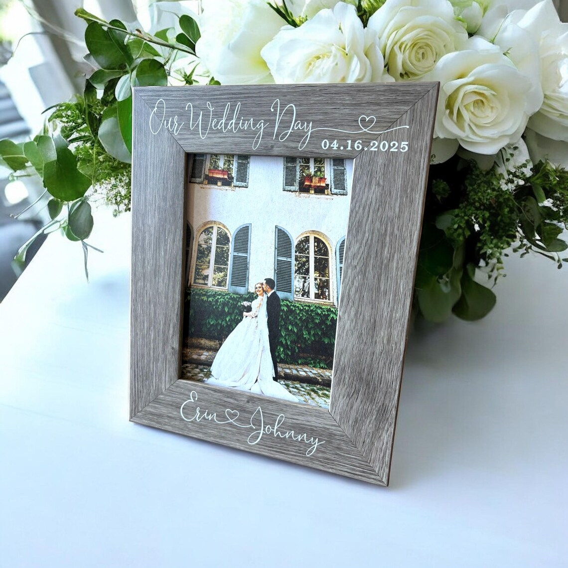 Personalized Wedding Photo Frame | Custom Couple Frame | Anniversary ...