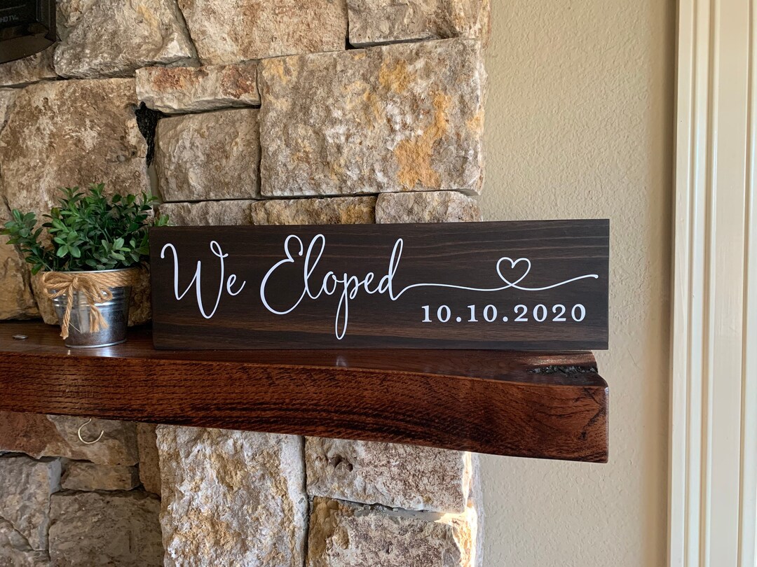 We Eloped Sign, Elopement Announcement Sign - Etsy