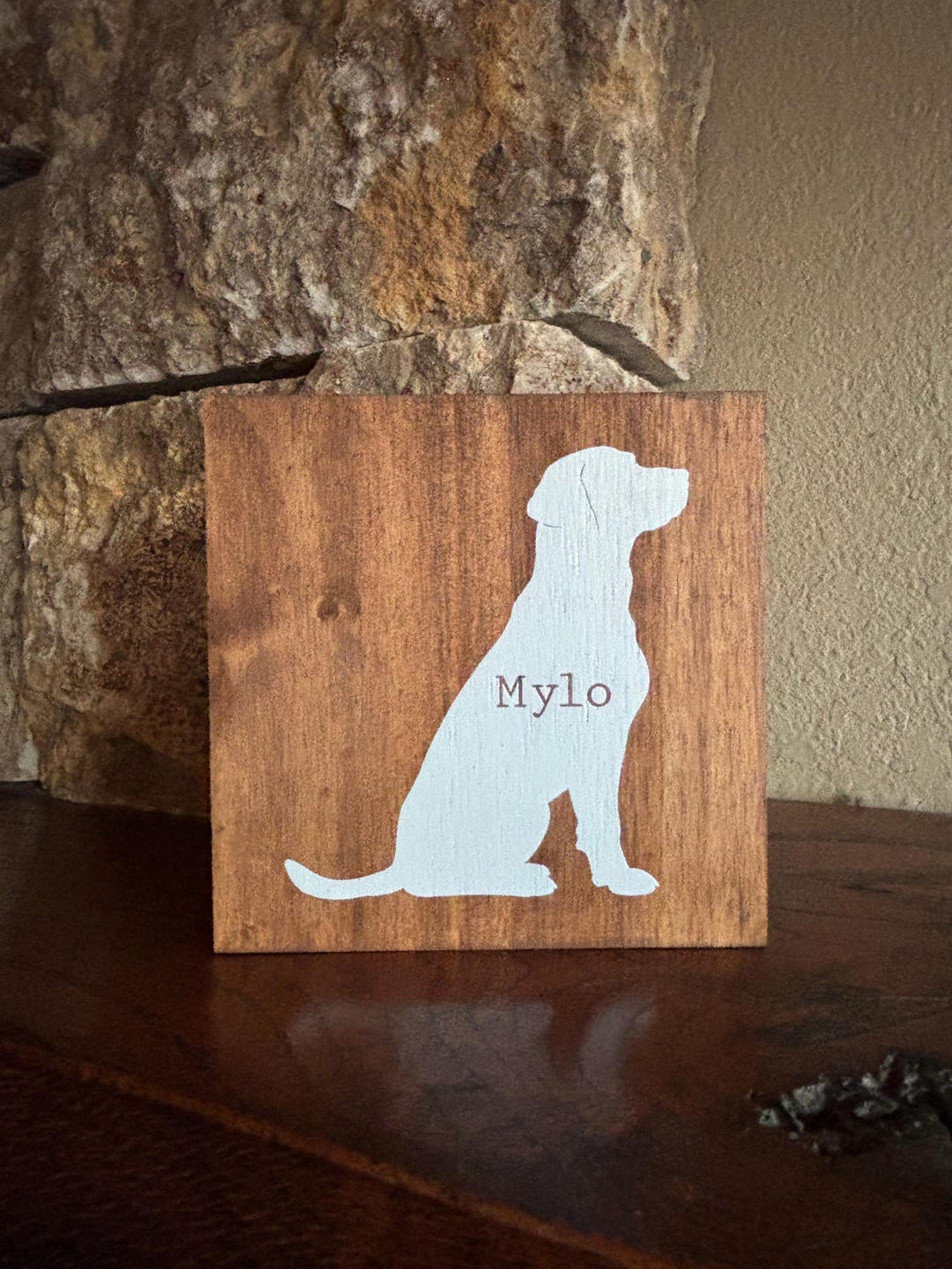 Personalized Dog Silhouette Plaque: Custom Pet Name Sign - Etsy