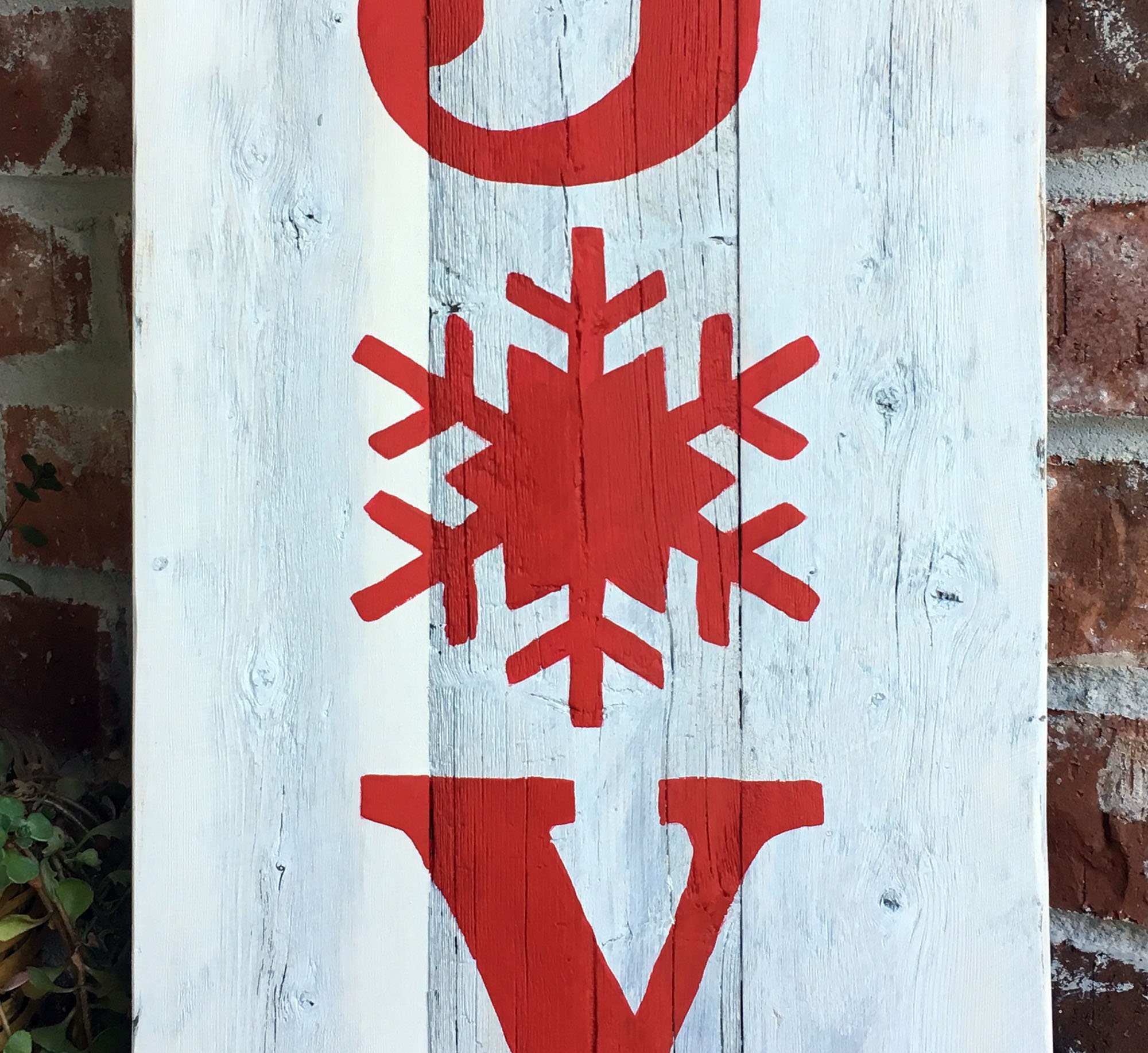 Rustic Reclaimed Wood Christmas Sign Reclaimed Wood Joy Art | Etsy