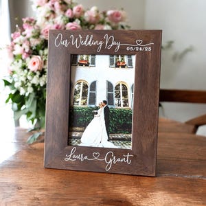 Personalized Wedding Photo Frame | Custom Couple Frame | Anniversary ...
