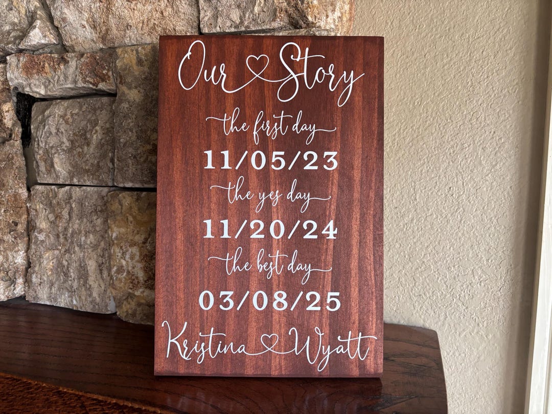 First Day Best Day Yes Day Sign, Bridal Shower Gift, Wedding Keepsake ...