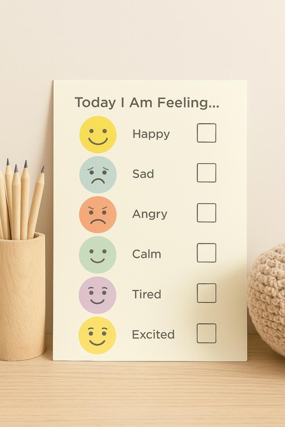 Today I Am Feeling – Printable Emotions Chart for Kids – Toddler Daily ...