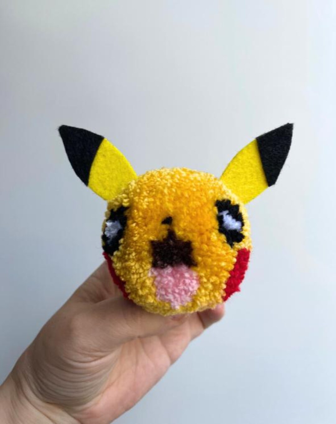 Fluffy Pokemon Pom Pom – Handmade Hair Clip, Headband, Bag Charm or ...